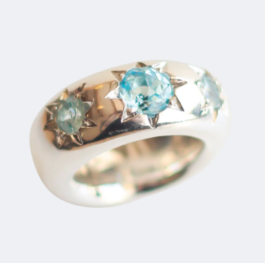 Philippa Green Sterling Silver and Sky Blue Topaz Ring – Hearth Co